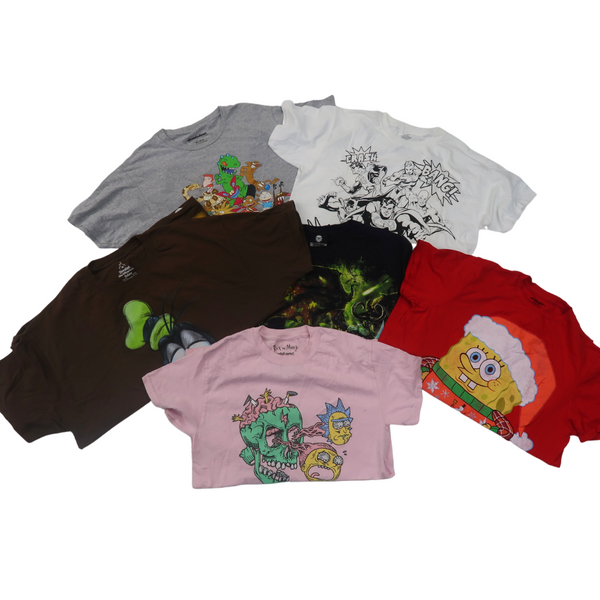 Graphic T-Shirt Cartoon Mix Bale of 100 lbs - LA Vintage